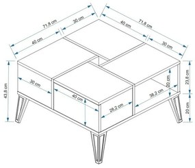 Konferenční stolek Nirvana Atlantic Pine