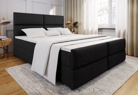 Expedo Čalouněná postel boxspring MILON + topper, 160x200, sawana 21