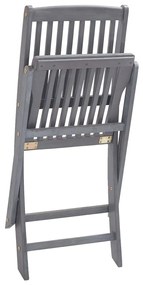 Skládací zahradní židle s poduškami 2 ks masivní akáciové dřevo,  3064551