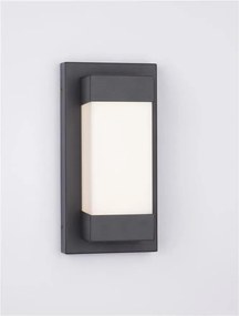 NV 9060203 Venkovní nástěnné svítidlo LETO černý hliník akrylový difuzor LED 18W 3000K 220-240V 120st. IP65 - NOVA LUCE