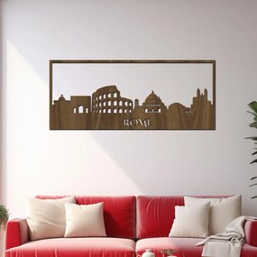 Dřevěná dekorace na zeď ŘÍM Zvolte rozměr (cm): 40x11, Zvolte barvu dekoru: Ořech