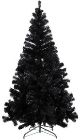 Černý umělý vánoční stromek, 150cm 415 větví