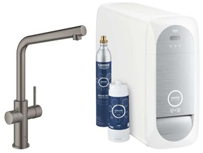 Grohe Blue Home - Dřezová baterie s chladícím zařízením a filtrací, kartáčovaný Hard Graphite 31454AL1