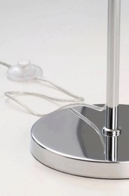 Bílá/v leskle stříbrné barvě látková stojací lampa (výška 165 cm) Celie – Jotex