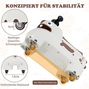 Costway Autíčko pro batolata s odkládacími světly pod sedadlem Hudba a klakson