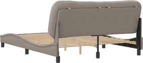 Rám postele bez matrace Hvar taupe 160 x 200 cm textil 3207783