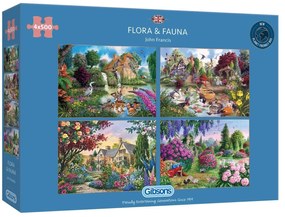 Puzzle gibsons puzzle flora & fauna 4x500 dílků