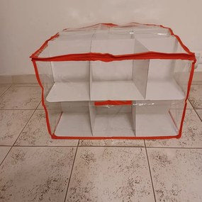 Objemová taška na 18 ks 20 cm vánočních koulí, 61 × 61 × 41 cm
