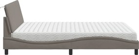 Postel s matrací Hanko taupe 160 x 200 cm textil 3310542