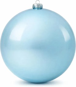 Velká vánoční koule 30 cm, světle modrá, lesklá
