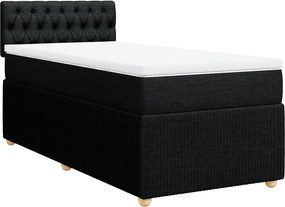 Box spring postel s matrací černá 80 x 200 cm textil 3289592