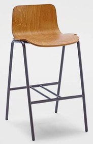 CANTARUTTI - Barová židle TIPI 3.31.Z  - s kovovou podnoží dřevěná
