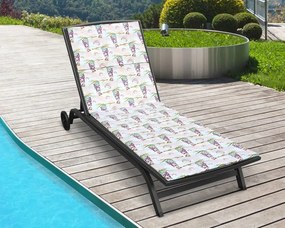Bellatex Polstr na plážové lehátko - potah na zip Béžová,Zelená 55x195 cm