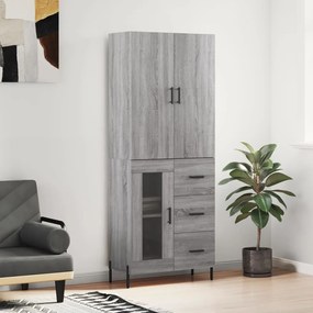 vidaXL Skříň highboard 69,5 x 34 x 180 cm kompozitní dřevo [3195969] Barva: šedá sonoma