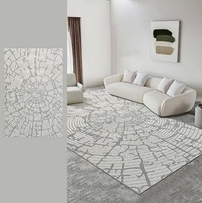 TZ Šedý obdélníkový koberec Strado Polo Star s dřevěným vzorem Rozměr: 120x170 cm