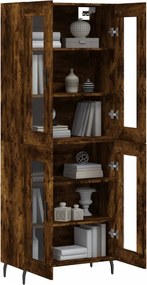 Skříň highboard kouřový dub 69,5 x 34 x 180 cm kompozitní dřevo 3198294
