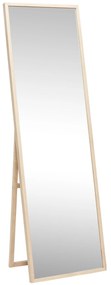 Hübsch Stojací zrcadlo v dubovém rámu 167 cm, béžová barva, hnědá barva, sklo, dřevo