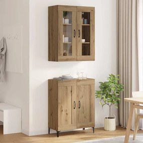 Vysoký bufet Artisanový dub 69,5 x 34 x 180 cm Kompozitní dřevo 3403581