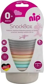 NIP SnackBox Krabička svačinová kulatá 6ks mix barev / Průměr: 10 cm