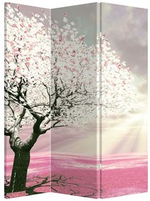 Paraván - Růžový strom (126x170 cm)