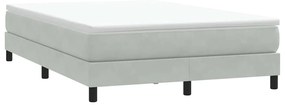 Postel Box Spring bez matrace světle šedá 160x210 cm samet 3315831