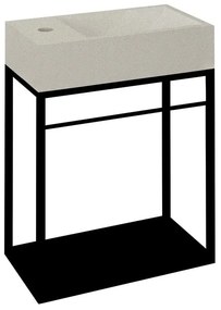 Černý kovový závěsné podstavec bez umyvadla 39,5x45 cm Crest – Sapho