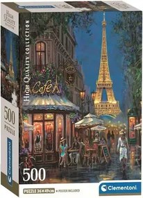 CLEMENTONI Puzzle Paříž - Kavárna u Eiffelovky / 500 dílků / od 18 let