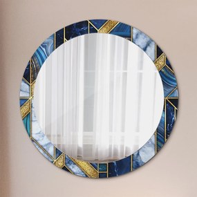 Kulaté dekorativní zrcadlo Moderní mramor fi 80 cm
