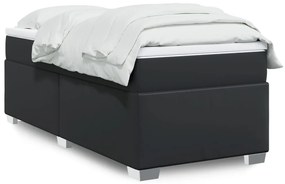 Box spring postel s matrací černá 80 x 200 cm umělá kůže 3285185