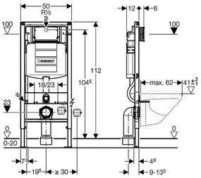 Geberit Modul do sádrokartonu, tlačítko bílé, zvukoizolační deska GD112SET1