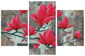 Obraz červených květů (90x60 cm)