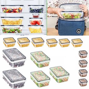 Lunchbox Plastová Nádoba Na Potraviny Sada 15KS Hermetická