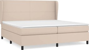 Box spring postel s matrací cappuccino 200 x 200 cm umělá kůže 3128936