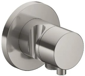 Keuco IXMO - Přepínací ventil pod omítku, 2 výstupy, s připojením a držákem sprchy, nerezová ocel 59556071201