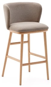 Světle hnědá barová židle (výška sedáku 65 cm) Ciselia – Kave Home