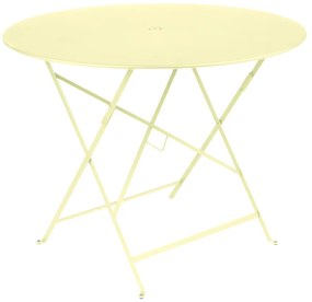 OnaDnes -20% Citronově žlutý kovový skládací stůl Fermob Bistro Ø 96 cm