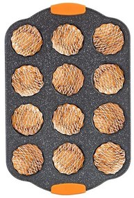 BERLINGERHAUS Forma na muffiny 12 ks silikonové rukojeti 41 x 27 x 3 cm Granit Diamond Line BH-1138