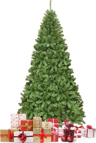 Costway 230 cm Umělý vánoční stromek s kovovým stojanem Christmas Tree Green