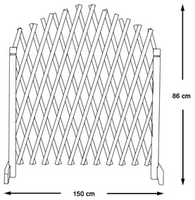 Nastavitelná dřevěná mřížka pro popínavé rostliny, 2 ks