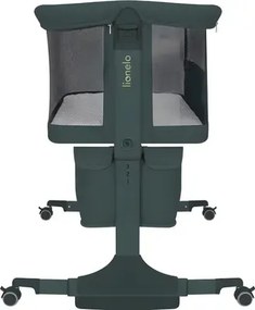 LIONELO Postýlka Jodie 3v1 Green Graphite / Přístavná postýlka i koléb