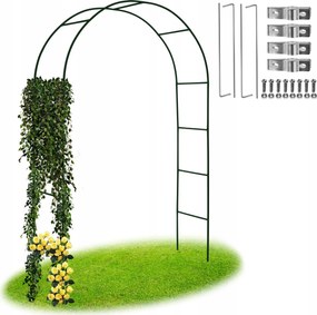 Zahradní kovová pergola 240 cm - oblouk