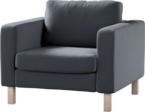 Potah na křeslo IKEA Karlstad, krátký barva šedá látka sametová