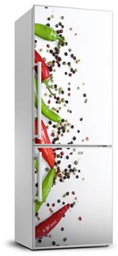 Wallmuralia Nálepka na ledničku fototapeta Chilli papričky 60x180 cm