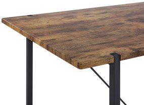 Jídelní stůl 160 x 80 cm tmavé dřevo s černou SARITAS Beliani