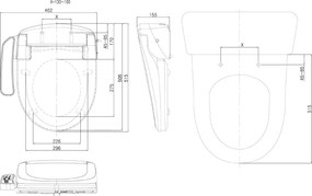 Sapho, BLOOMING EKO PLUS elektronický bidet, NB-1160D