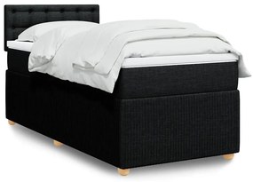Box spring postel s matrací černá 100 x 200 cm textil 3287383