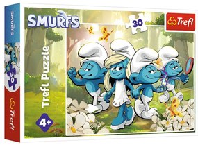 Puzzle Šmoulí dobrodružství 27x20cm 30 dílků v krabičce 21x14x4cm