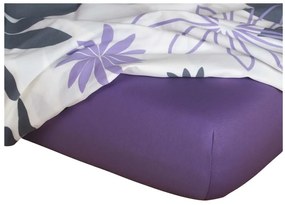 Dadka Jersey prostěradlo purpur C  Jersey prostěradlo purpur 90x200x20 cm