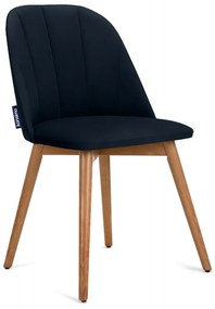 Konsimo Sp. z o.o. Sp. k. Jídelní židle BAKERI 86x48 cm tmavě modrá/buk KO0077