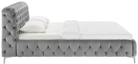 Designová postel Rococo 180 x 200 cm šedý samet